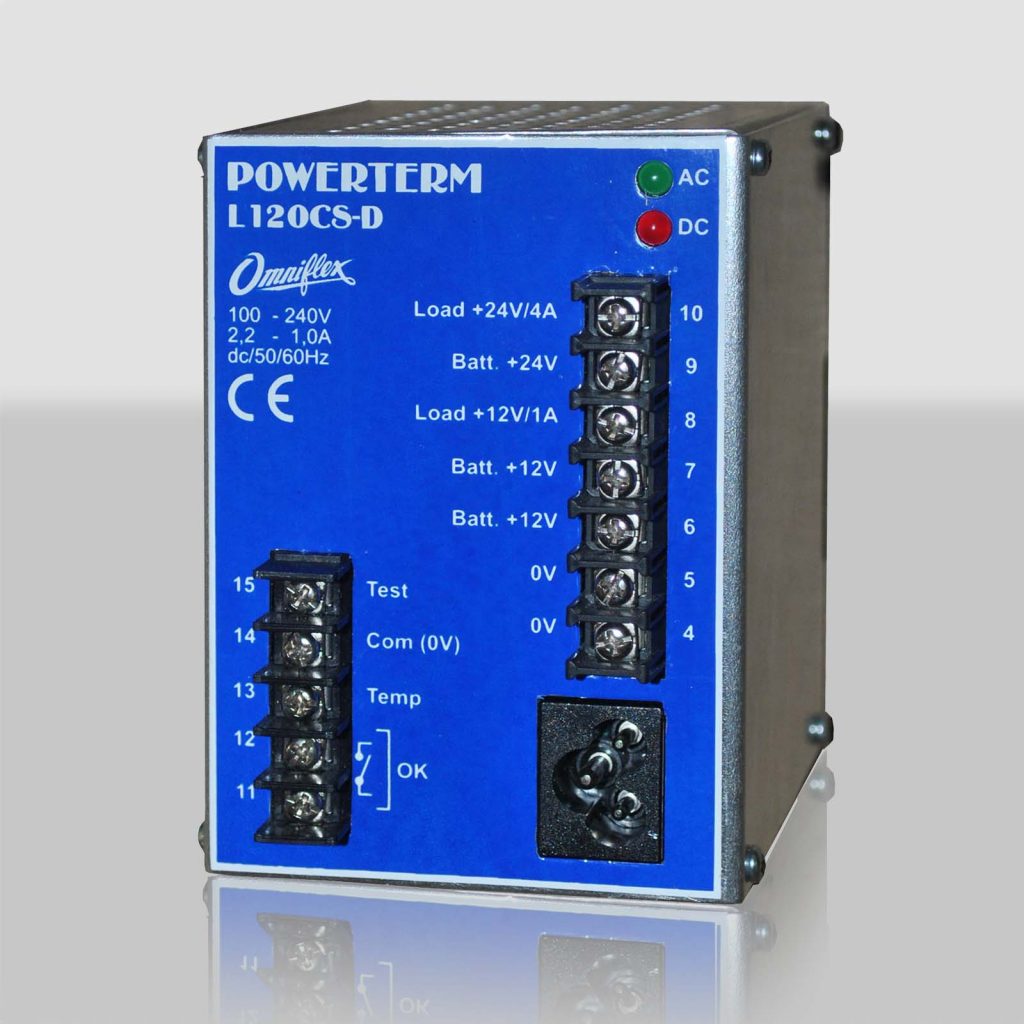 Powerterm L120C-D PSU/Charger Safe AC in Dual V 120W – Omniflex